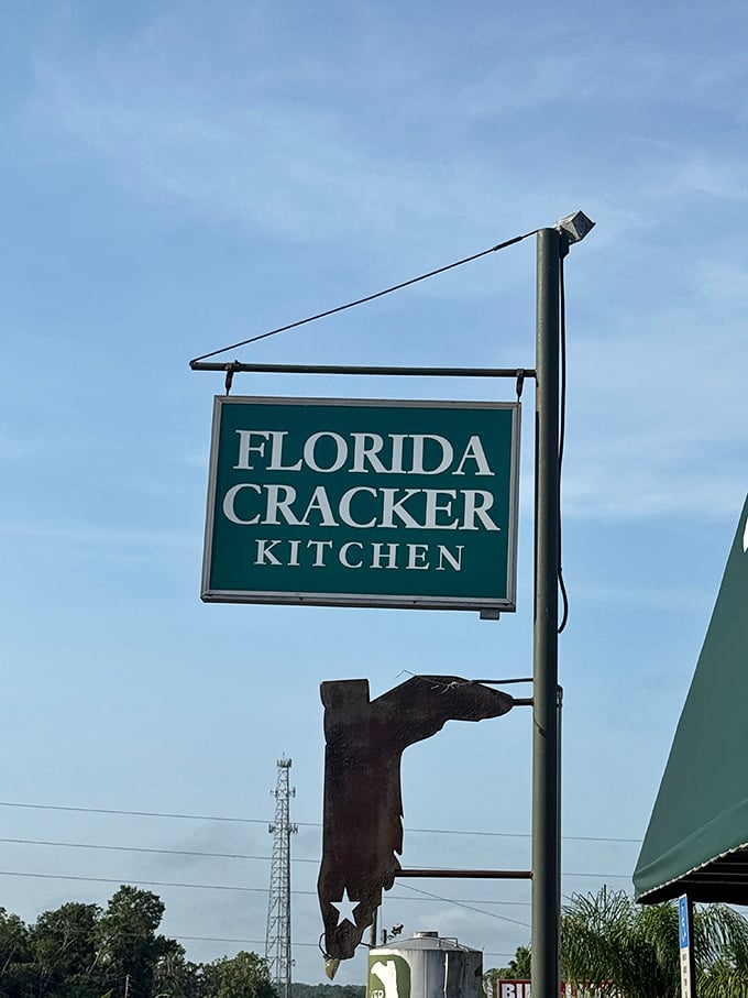 The sign says it all—simple, straightforward, and promising exactly what you'll get: authentic Florida cooking without pretense or apology.