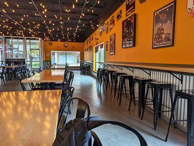Modern industrial meets down-home comfort in this dining space where the focus remains squarely on what matters most – the food.