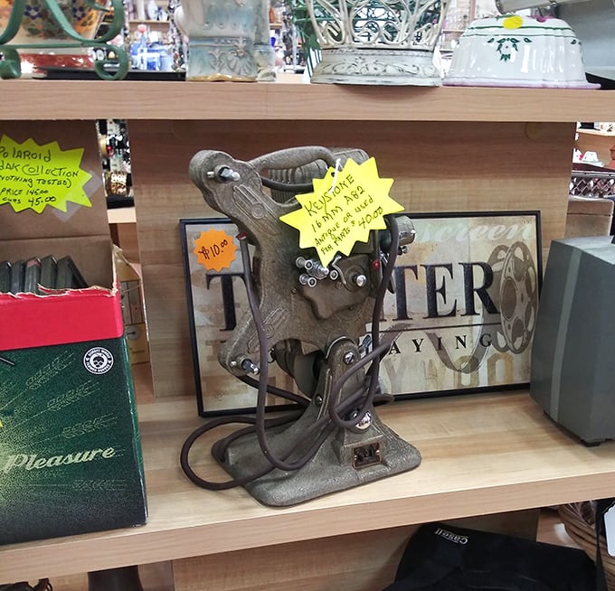 This vintage projector isn't just retro technology—it's a conversation piece waiting to become the quirky focal point of someone's office.