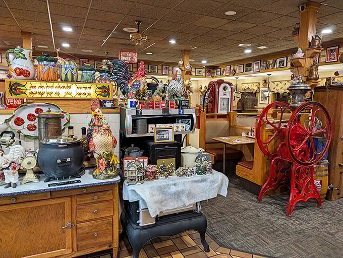 "Fresh Baked Pies • Pastries • Muffins" isn't just a sign—it's a promise. The vintage cash register probably has stories that would fill a book.
