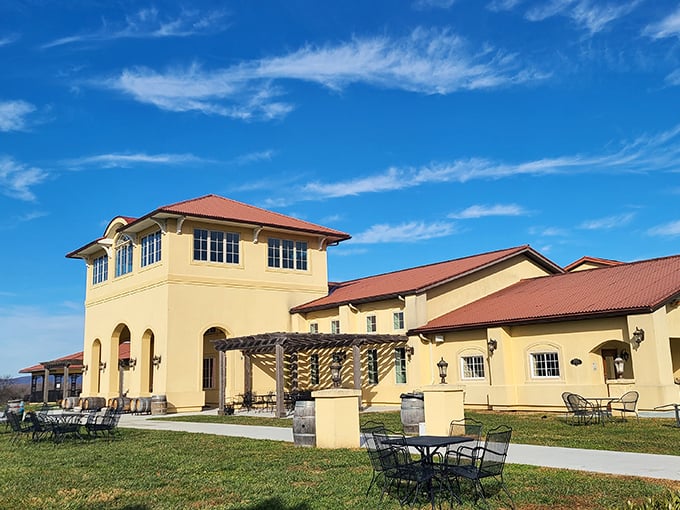 Breaux Vineyards' elegant tasting room could make a box wine feel fancy – luckily their actual wines are already spectacular.
