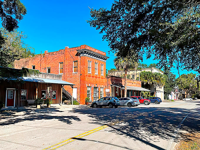 Micanopy's ancient oaks create cathedral ceilings over streets where time moves like sweet molasses.