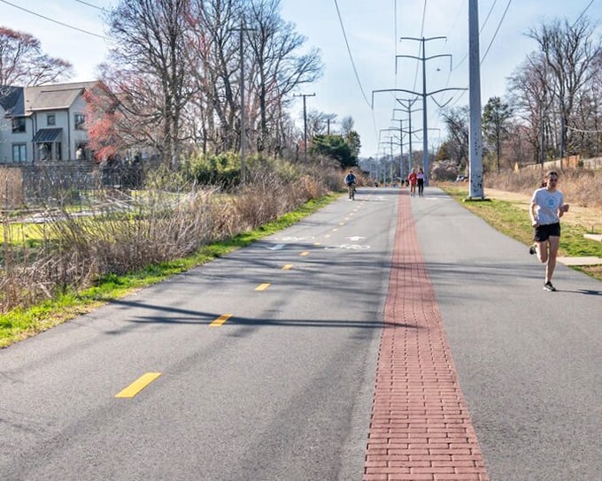 The community green in Falls Church – where strangers become neighbors.