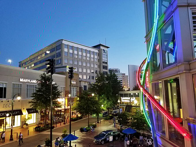 Silver Spring's vibrant streetscape showcases a diverse community with endless options for dining, shopping, and entertainment.