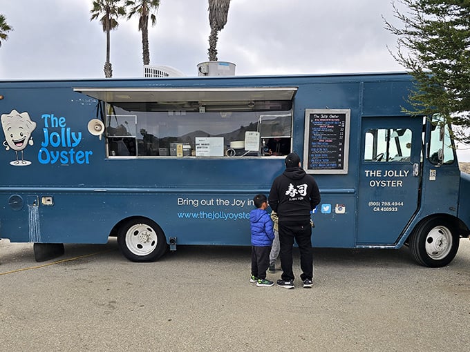 The Jolly Oyster lives up to its name - even the truck looks happy to be serving up coastal treasures.