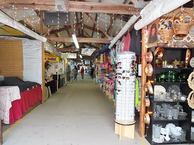 The path to discovery stretches before you. Each booth along this corridor represents someone's passion, collection, or livelihood—all waiting for exploration.
