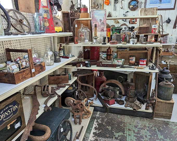 Rust and history corner! These industrial artifacts tell stories of Wisconsin's manufacturing past—each gear and tool a chapter in time.