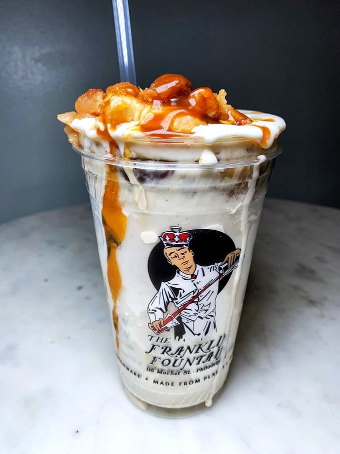The apple pie milkshake: because drinking your dessert is perfectly acceptable when it looks this good.