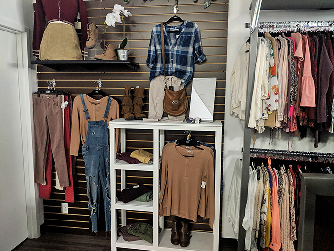 Fall fashion inspiration that won't require a payment plan. This curated display shows secondhand doesn't mean second-rate style.