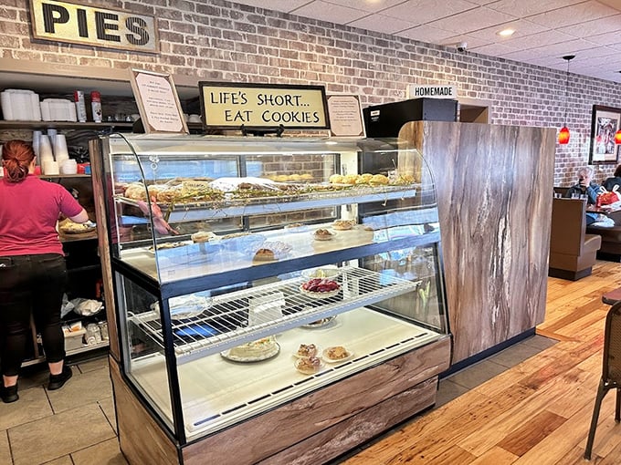 "Life's short... eat cookies" isn't just a cute sign—at Berardi's, it's a philosophy backed by display cases of temptation that make resistance futile.