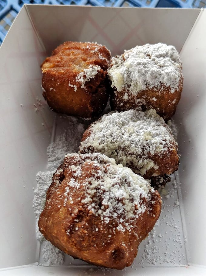 These powdered sugar-dusted banana bites aren't trying to be fancy – they're just trying to make your day better. Mission accomplished.