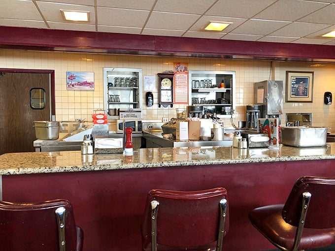 The counter where magic happens—where milkshakes are born and burgers begin their journey to becoming Delaware legends.