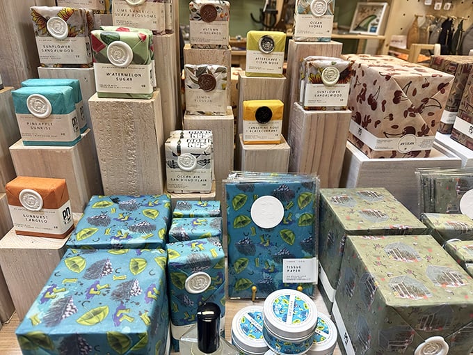 Artisanal soaps in whimsical packaging transform everyday cleanliness into an aromatic adventure—who knew washing could feel so luxurious?