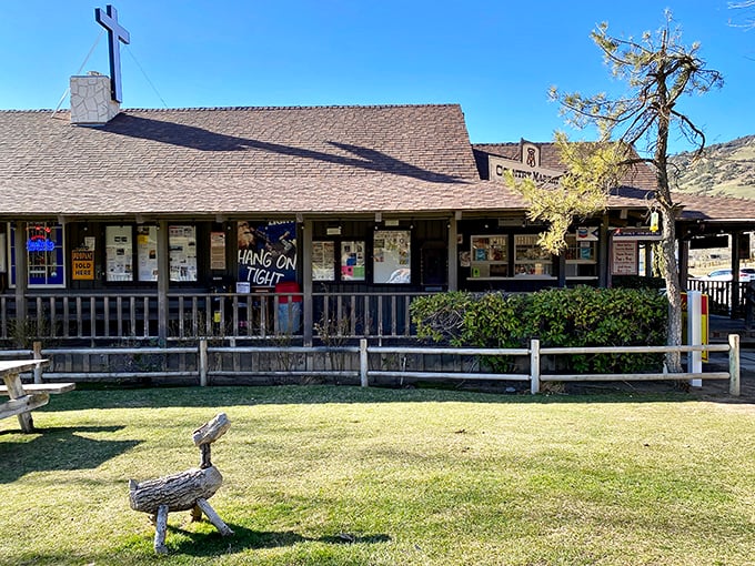 Bear Valley's rustic charm comes with a "Hang On Tight" philosophy—solid advice for both mountain living and ordering their generous portions.