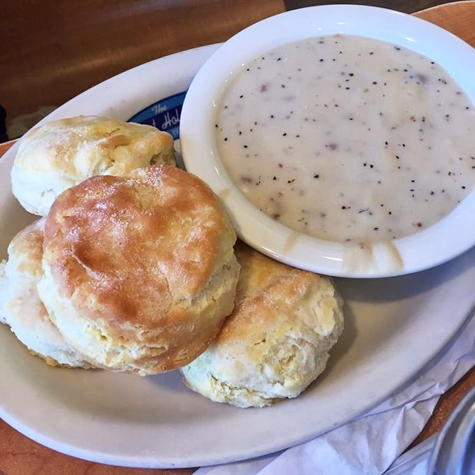 Biscuits and gravy—the Southern breakfast that hugs you from the inside. These fluffy clouds of dough deserve their own weather forecast.