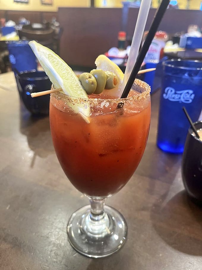 Their Bloody Mary arrives like a spicy liquid salad—the perfect morning cocktail for those embracing "vacation rules" in Panama City.