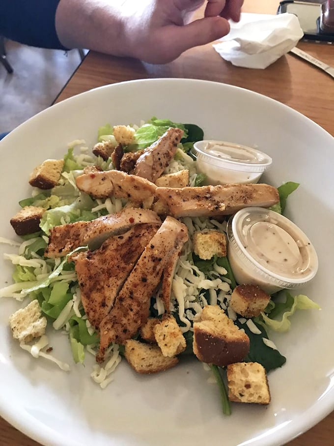 A Caesar salad that actually looks like it wants to be eaten – not just photographed for someone's neglected food blog.