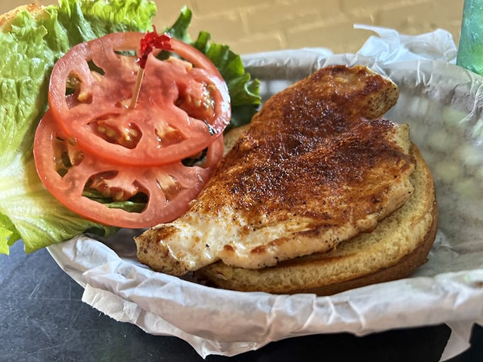 The Cajun Chicken Sandwich brings just enough heat to wake up your taste buds without sending them into panic mode.