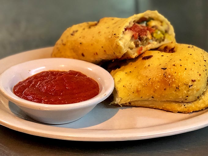 Stuffed with flavor, wrapped in satisfaction. This calzone isn't just filled with cheese—it's packed with homestyle goodness.