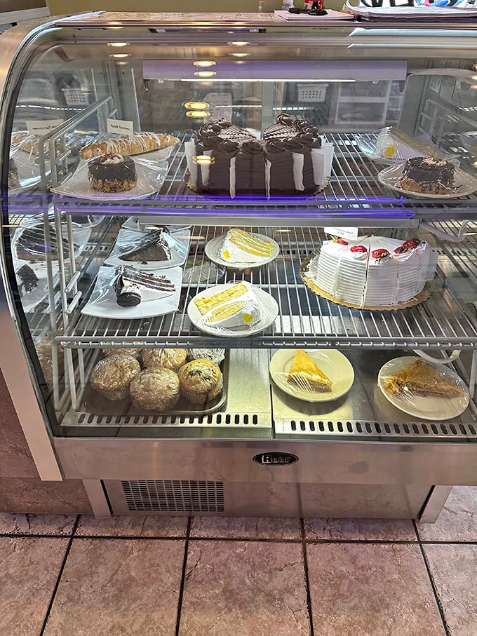 The dessert case—where willpower goes to die and "I'll just have coffee" turns into "Well, maybe just a small slice."
