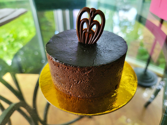 This chocolate marquise isn't just dessert—it's a monument to cocoa craftsmanship that deserves its own tiny velvet rope.