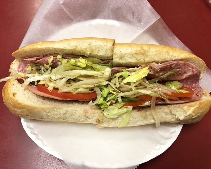 The Italian Regular—where cold cuts, fresh veggies, and Italian seasoning create a sandwich that's anything but regular. Simple perfection.