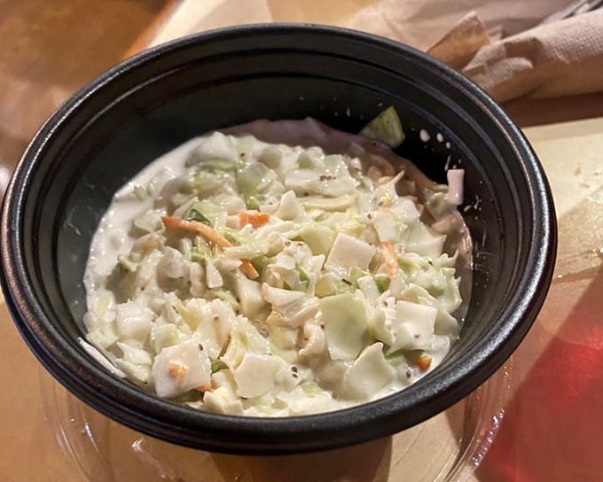 Cole slaw that doesn't know it's a side dish—fresh, crisp, and confident enough to demand its own moment in the spotlight.