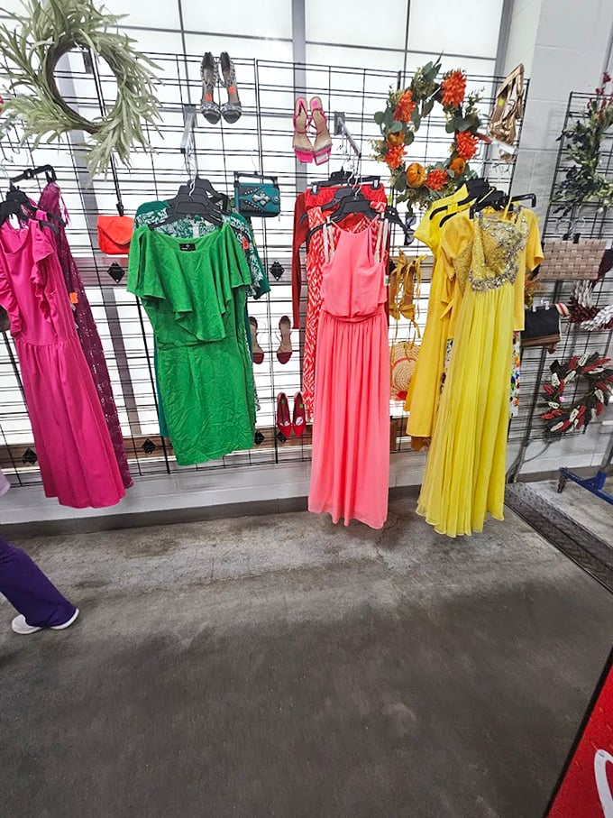 Prom dresses that have already survived one awkward dance and are ready for round two.