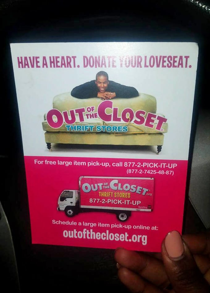 Their clever donation campaign proves that wordplay and philanthropy make perfect partners—your old loveseat could find a new loving home.