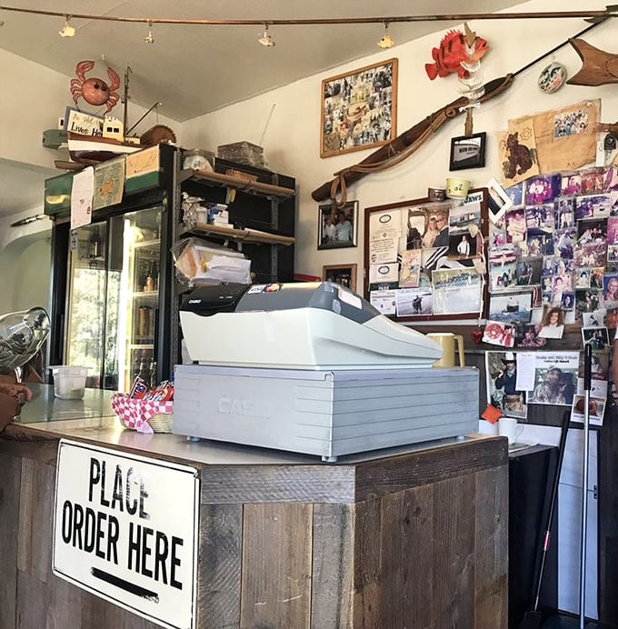 The order counter—where dreams of perfect fish and chips begin their journey from ocean to plate with delicious inevitability.