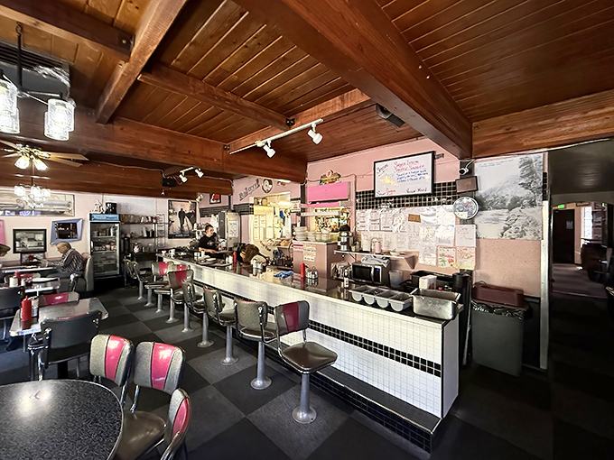 Counter seating: where solo diners become regulars and regulars become family. The heart of any proper diner experience.
