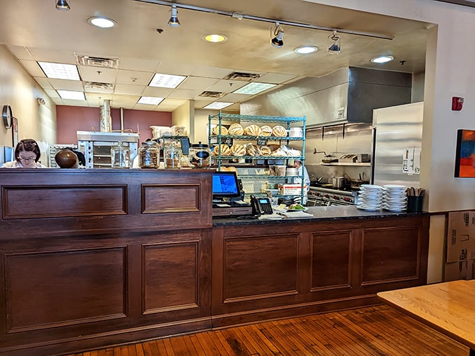 Where the magic happens. Those fresh-baked loaves aren't just bread—they're edible works of art waiting to elevate your meal.