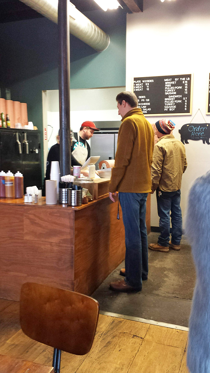The ordering counter – where dreams are weighed by the pound and life-changing decisions like "brisket or pulled pork?" are made daily.