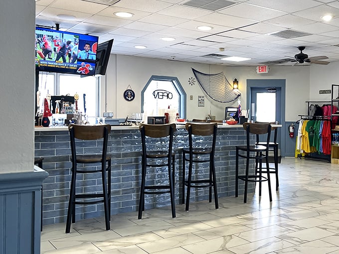 Counter seating with a view of the action—where solo diners can enjoy both a meal and the floor show of a well-orchestrated kitchen dance.