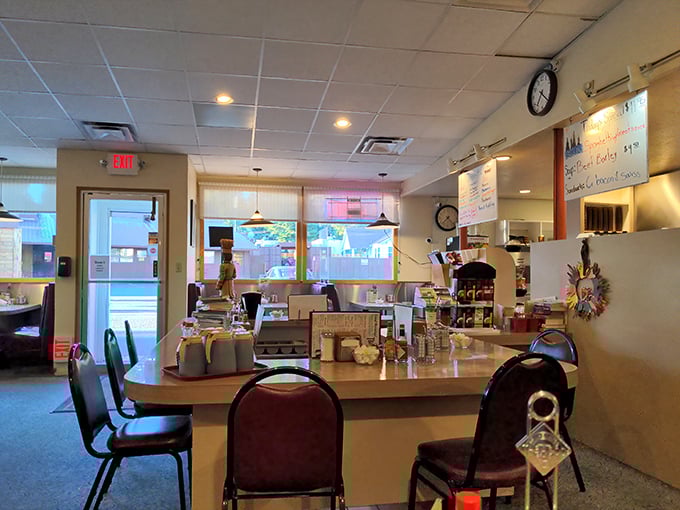 Counter seating: where solo travelers find community, regulars catch up with staff, and everyone gets a front-row view of diner choreography in action.