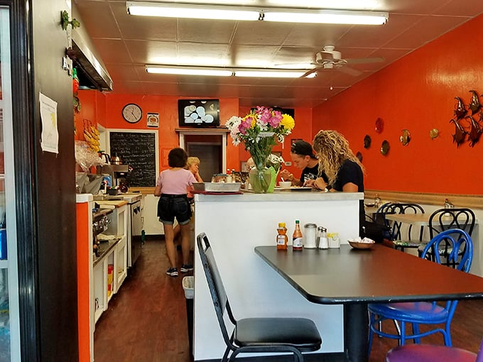 The true measure of a great local spot—tables filled with people who greet each other by name and servers who remember how you like your eggs.