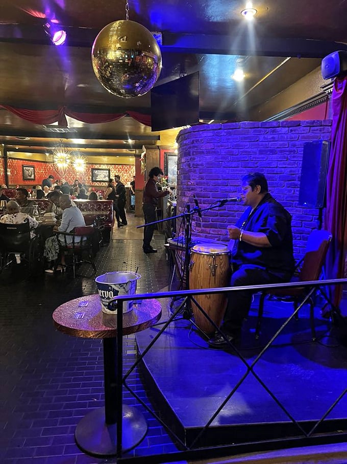 Live music and dining—because sometimes your ears deserve to feast as much as your stomach. The disco ball is non-negotiable.