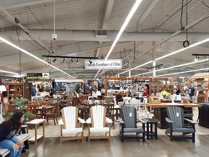 Amish craftsmanship on display – these aren't just chairs, they're future family heirlooms that will outlast whatever trendy furniture is at the mall.