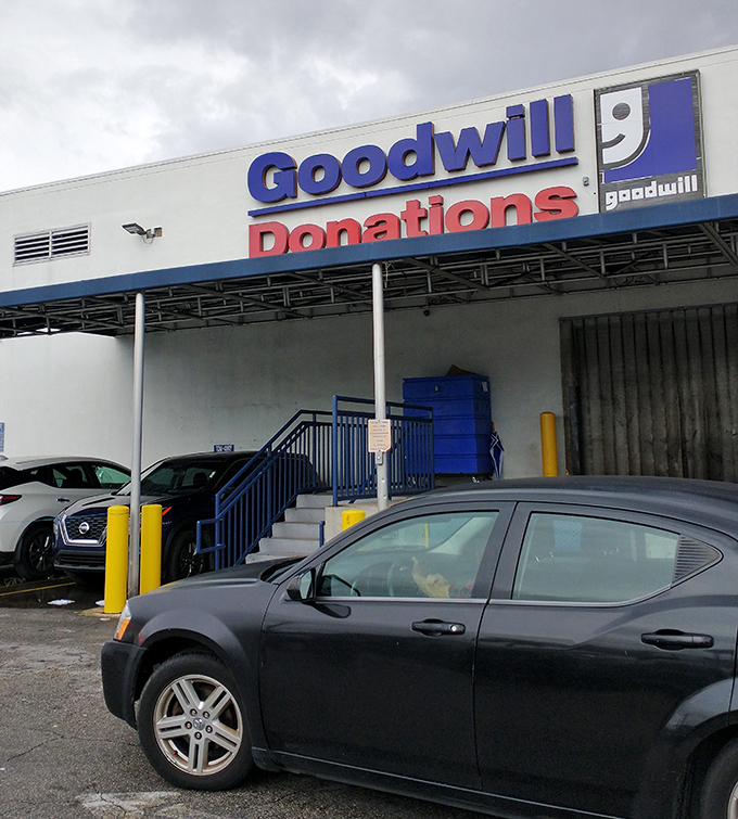 Where the magic begins—the donation drop-off. Today's castoffs become tomorrow's treasures in this retail circle of life.