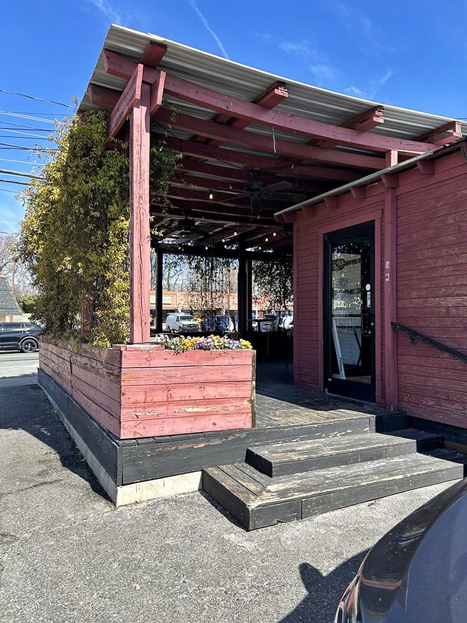 The entrance that beckons you toward breakfast bliss—resistance is futile and honestly, why would you resist?