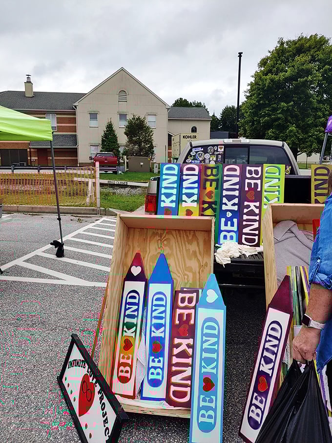 "Be Kind" isn't just a slogan here – it's the Westminster way of life, displayed proudly at community markets and practiced daily.