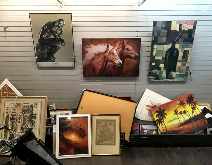 Art that once adorned other walls now waits for yours. From pensive thinkers to galloping horses, someone's décor decisions become your opportunities.
