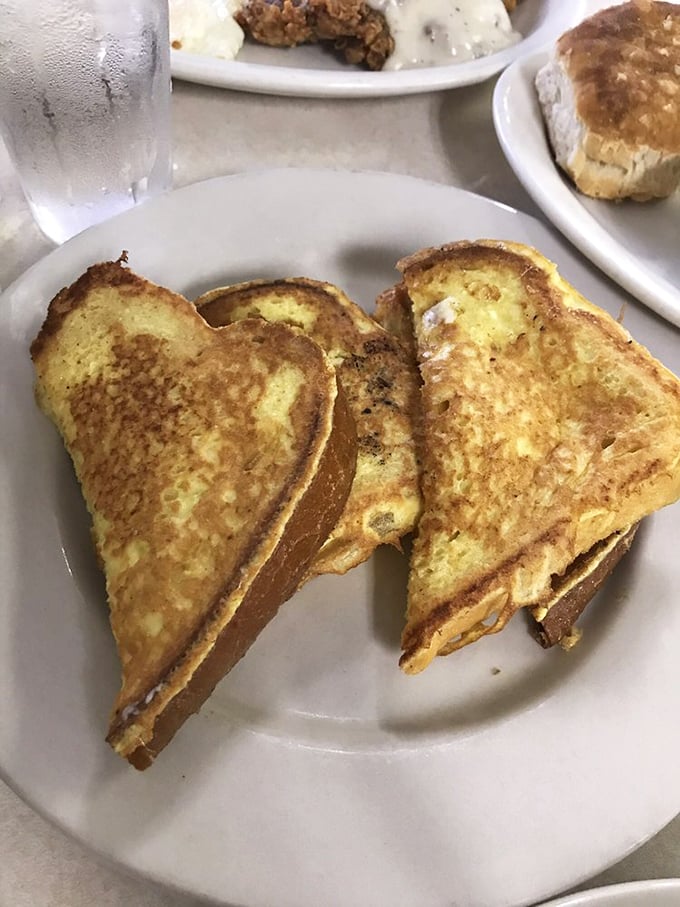 French toast with the perfect sun-kissed tan. These golden triangles have spent exactly the right amount of time getting crisp in all the right places.