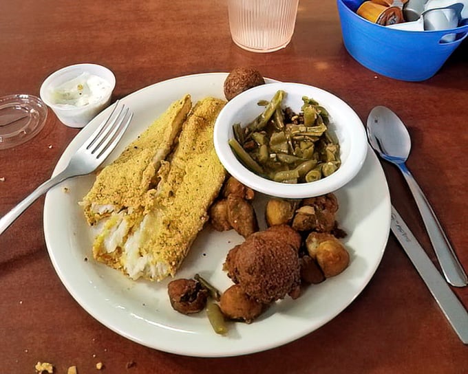 This isn't just fried catfish – it's a golden-crusted reminder that simple food, done right, can outshine the fanciest restaurant offerings any day.