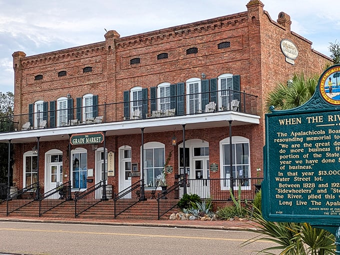 The Grady Market building has witnessed centuries of commerce, its brick facade and wrought-iron balconies whispering tales of maritime trade.
