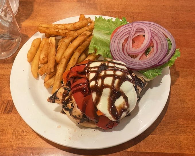 A chicken sandwich that makes fast food versions hide in shame, paired with fries that deserve their own fan club.