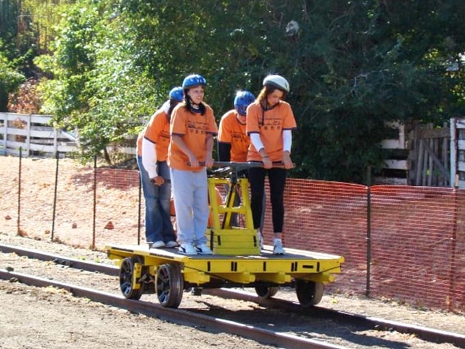 All aboard the nostalgia express! Handcar races offer retirees a chance to relive childhood dreams while testing those replacement knees.