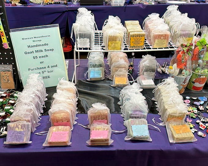 Handmade soaps packaged like precious gifts—because washing your hands should feel like a mini-vacation, not a chore.