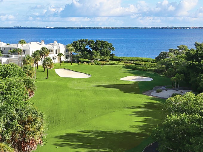 Golf with a side of spectacular: Emerald fairways that seem to melt into Sarasota Bay—even non-golfers appreciate this kind of beauty.