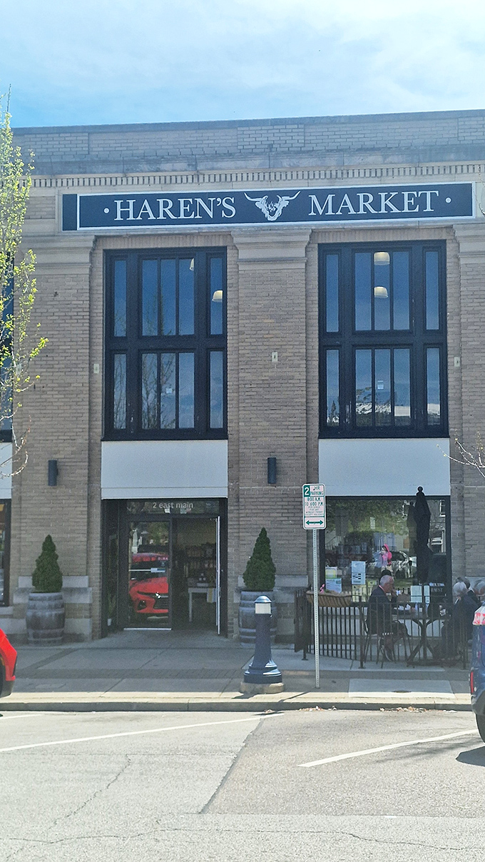 Haren's Market brings local flavors to downtown Troy, with a façade that balances historic charm and modern functionality like a well-seasoned recipe.